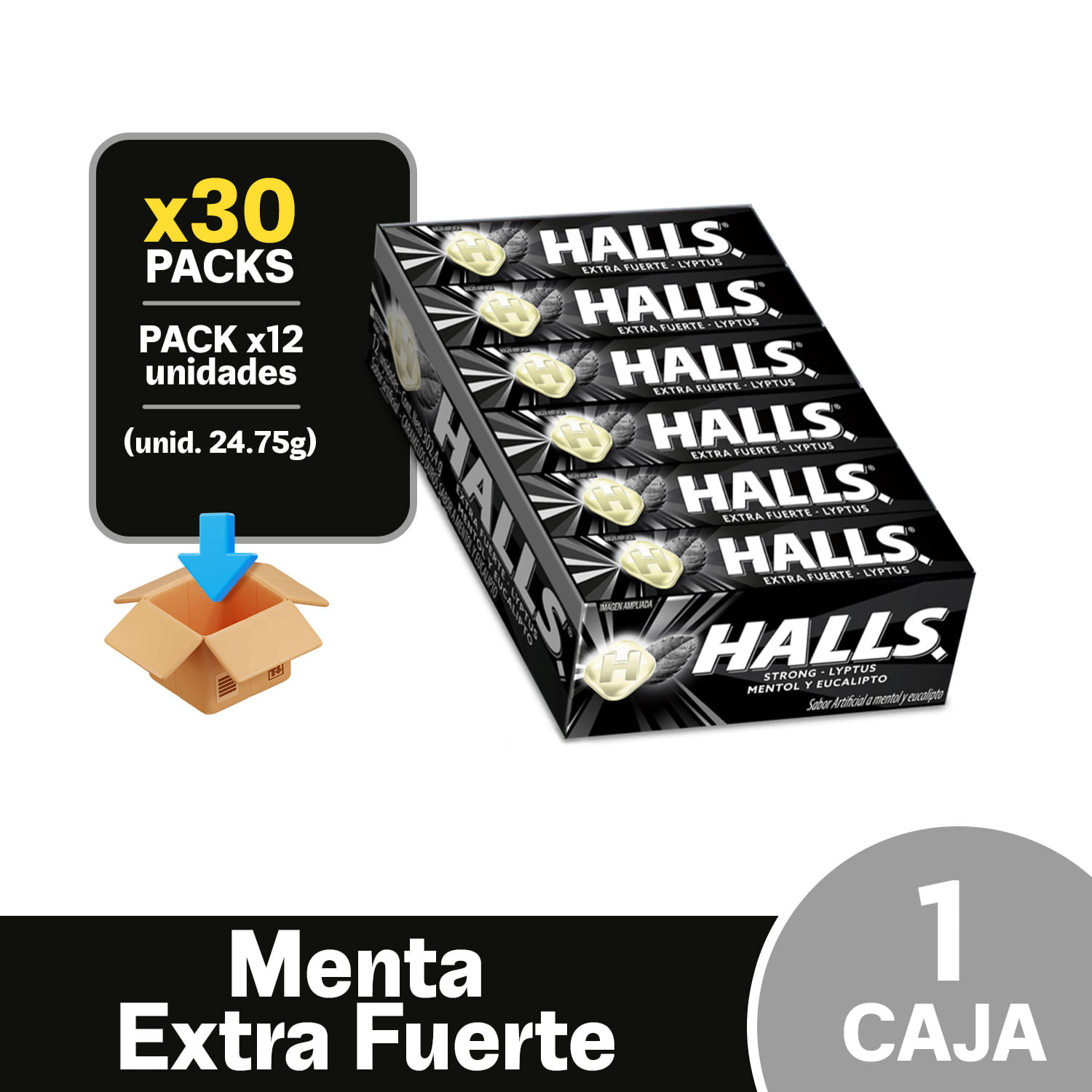 Halls 12s Extra Fuerte - Tienda Mondelez
